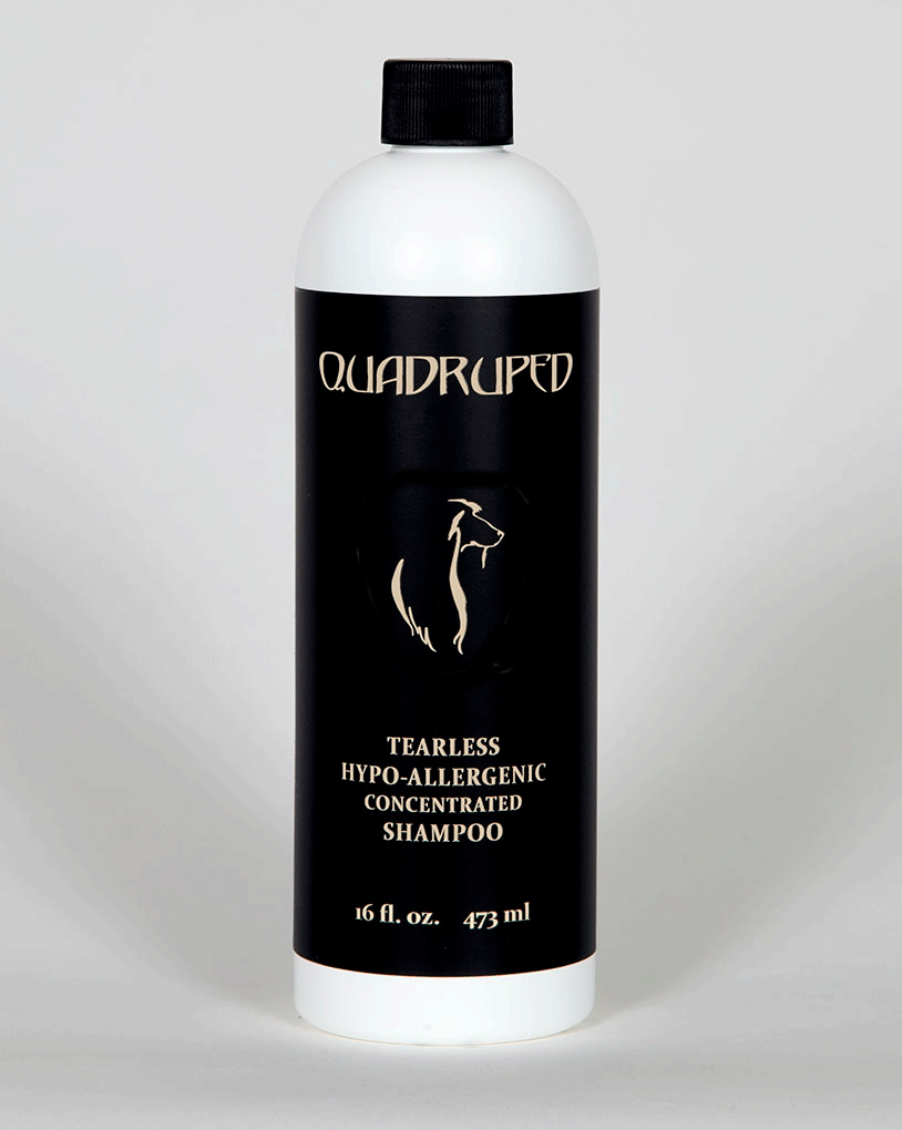 Quadruped Pet Care: Hypo-Allergenic Tearless Concentrated Shampoo